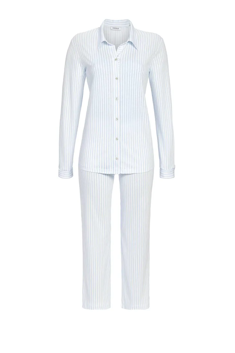 Ringella Stripe Classic Pyjama in Light Blue