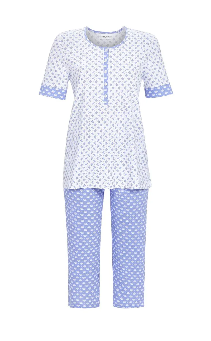 Ringella Seaside Capri Pyjama in Bright Blue