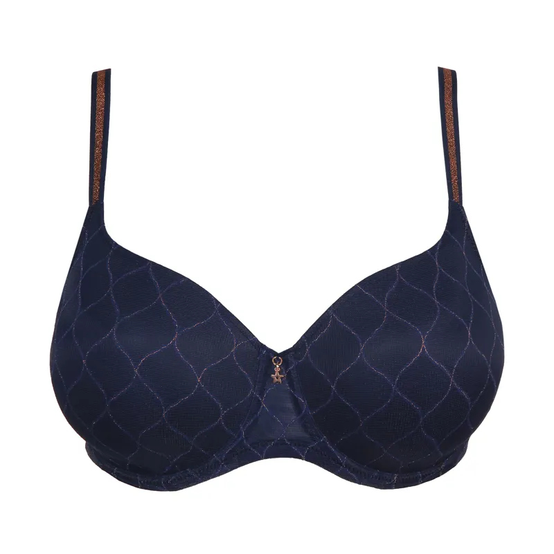 Prima Donna Twist Chryso Padded Heart Bra in Sapphire Blue