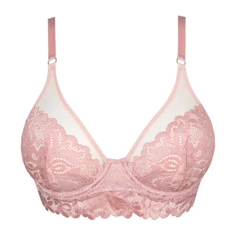 Marie Jo Elis Plunge Bra Longline In Vintage Pink