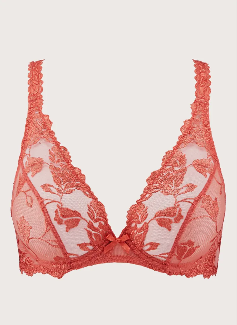 Aubade Soft Essence Triangle Plunge Bra in Sunrise